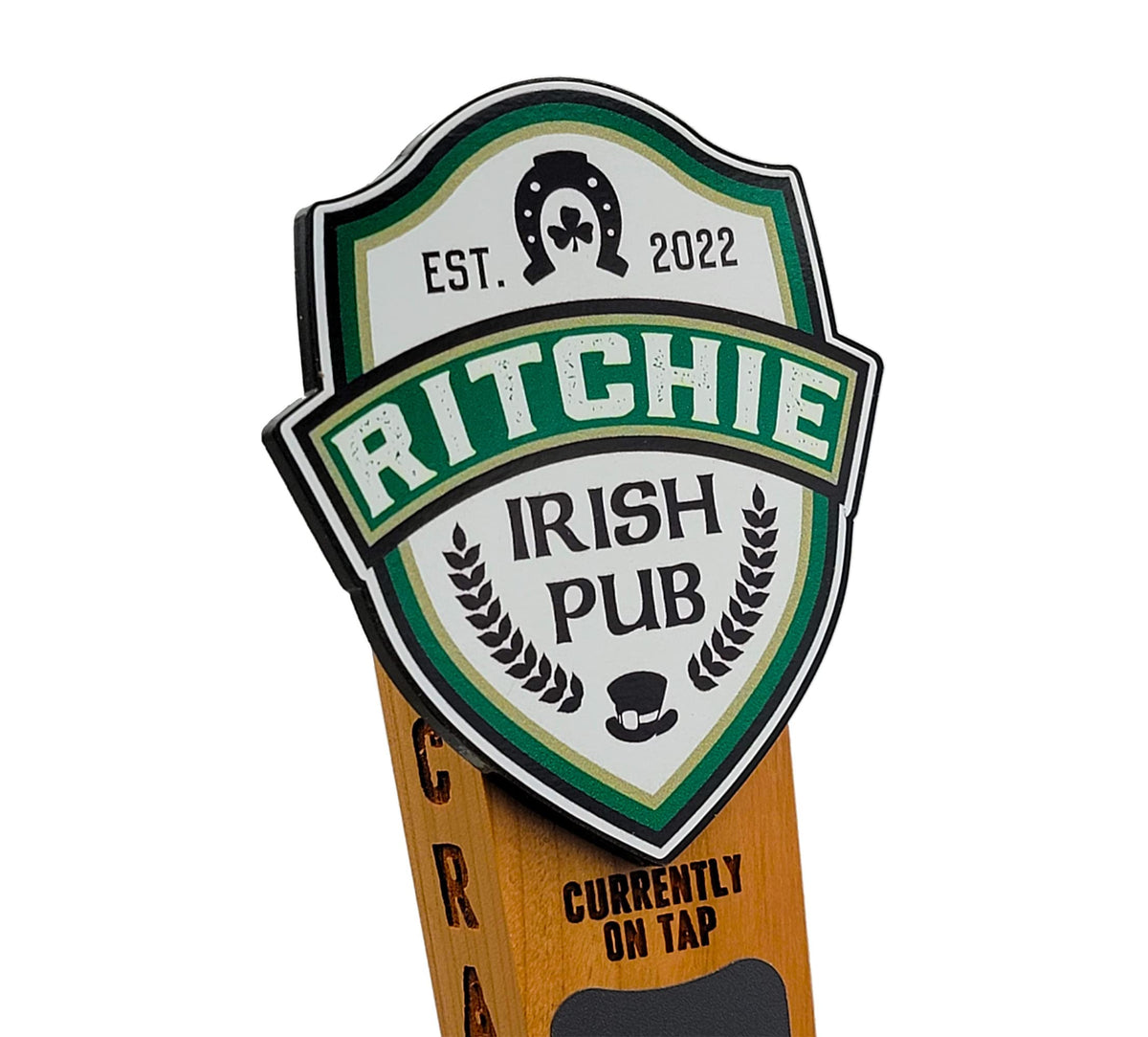 Custom Brew Gear Personalized Beer Tap Handle-Irish Pub Edition, Laser ...