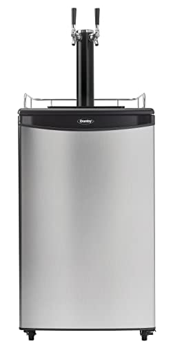 Danby DKC054A1BSL2DB 5.4 Cu.Ft. Double Tap Kegerator, Auto Defrost and ...