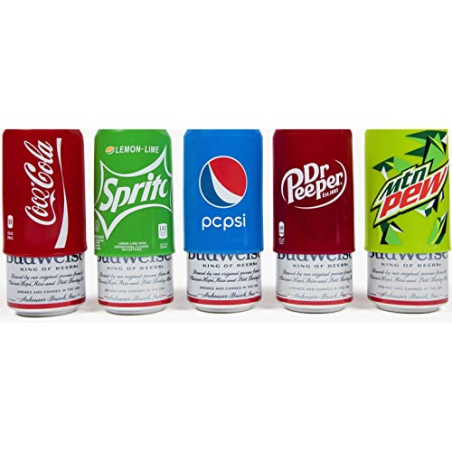 5 Pack Beer Can Covers That Look Like Soda Hide A Beer Can Silicone Sl ...