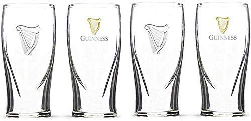 Guinness Signature Pub Edition Pint Glass - 16 Ounce Pints - Set of 4 ...
